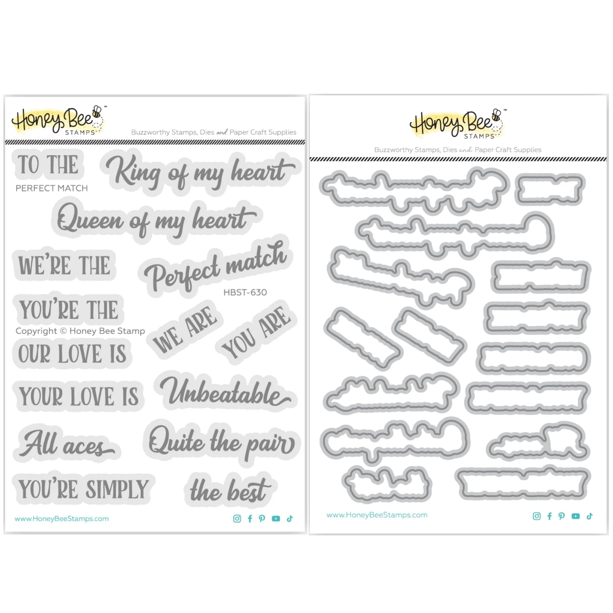 Honey Bee Stamps - Perfect Match - Stamp Set and Die Set Bundle – Fancy ...