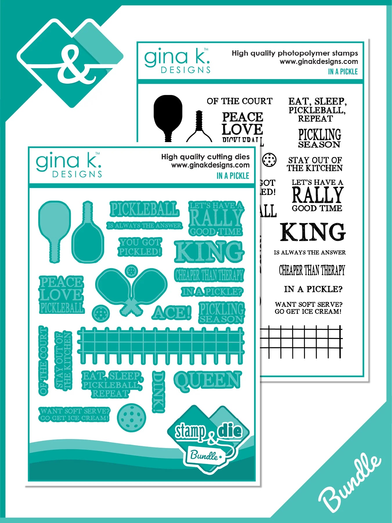 Gina K Designs - In A Pickle - Stamp Set and Die Set Bundle – Fancy ...