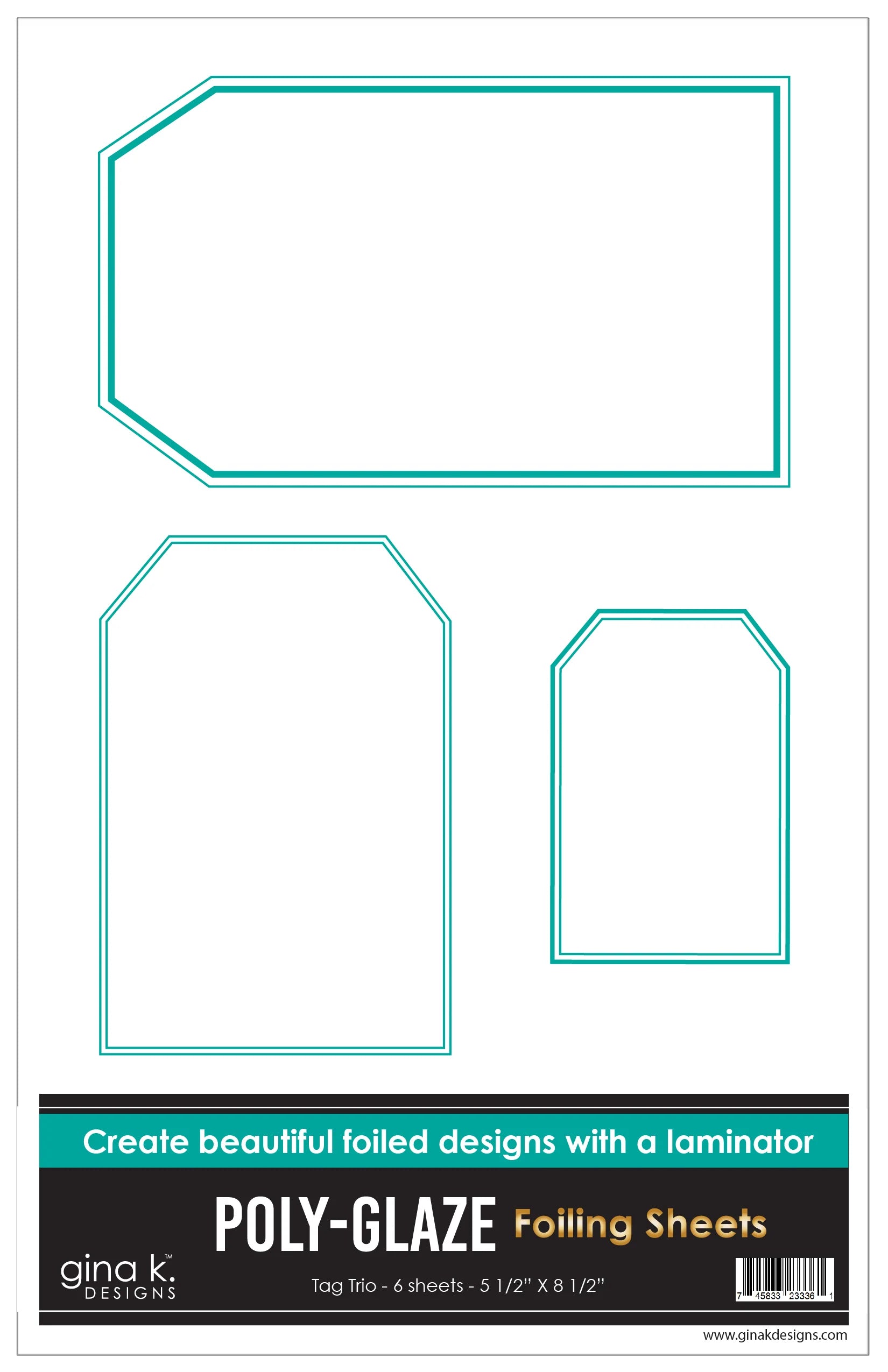 Gina K Designs - Poly-Glaze Foiling Sheets - A Tag Trio – Fancy Paper ...