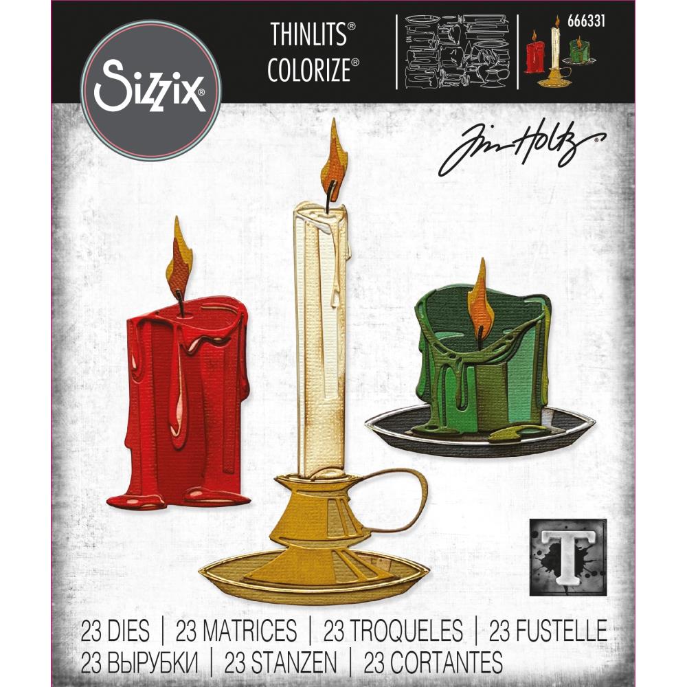 Sizzix - Tim Holtz - Thinlits Dies - Candleshop Colorize – Fancy Paper ...