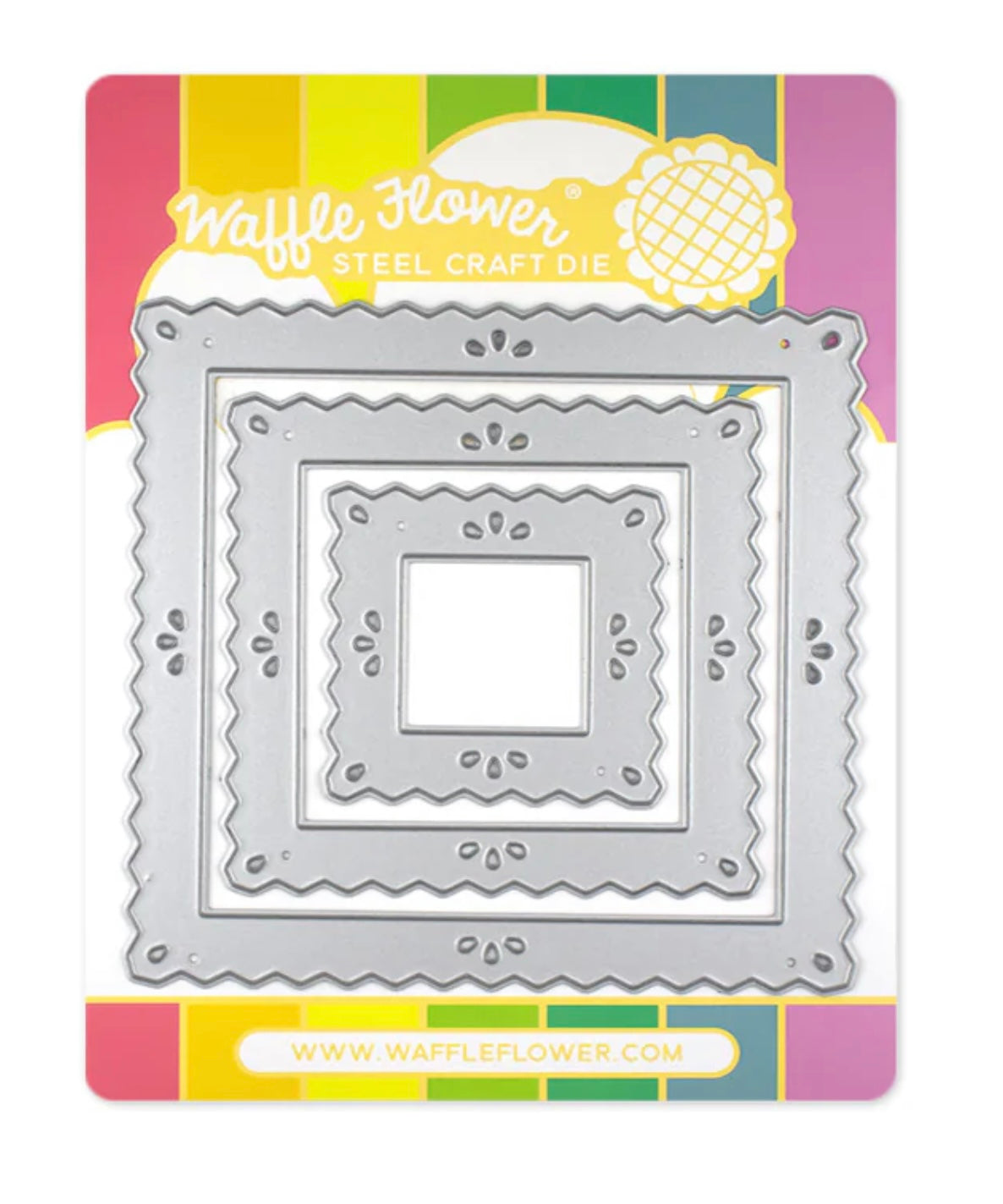 Waffle Flower - Pinking Square Frames Die – Fancy Paper Company