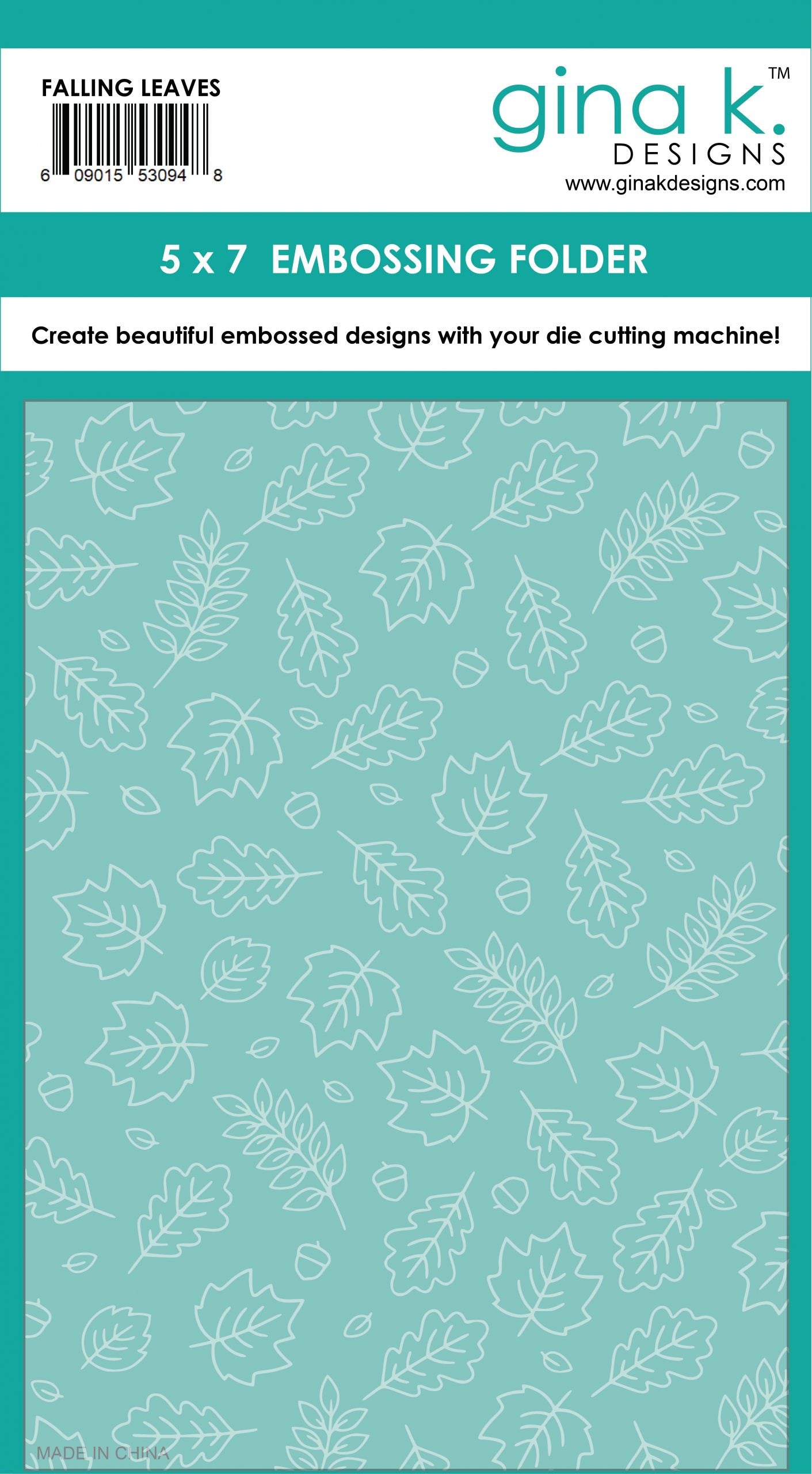 Gina K Designs - Falling Leaves - Embossing Folder – Fancy Paper Company