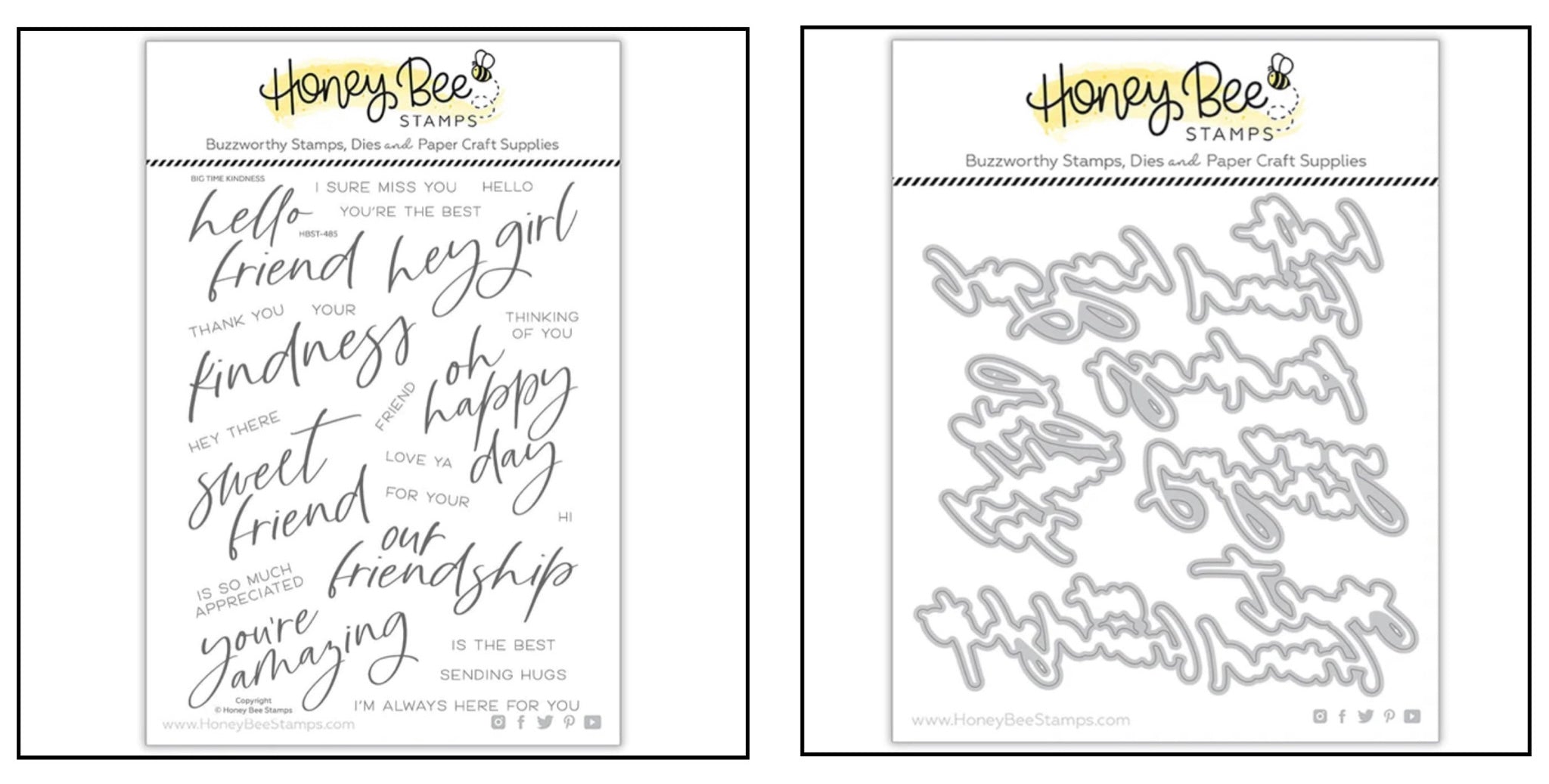 Honey Bee Stamps - Big Time Kindness - Stamp Set and Die Set Bundle ...